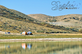 Campers on Lake - Sugden Photography
